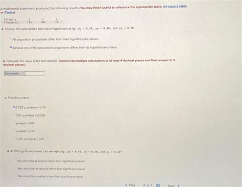 Solved A Mutinomial Experiment Produced The Folowing Chegg Com