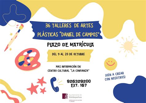 Abierto el plazo de matricula para los Talleres de Artes Plásticas Daniel de Campos