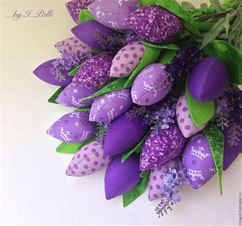 Роскошный сиреневый букет тюльпанов в интернет магазине на Ярмарке Мастеров Киев доставка по