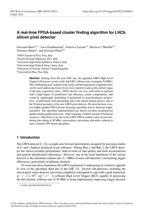 Pdf A Real Time Fpga Based Cluster Finding Algorithm For Lhcb Silicon