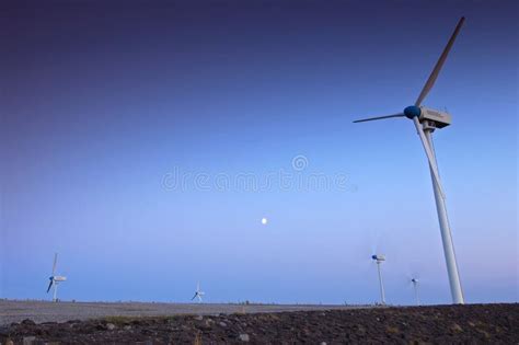 Wind Turbine Farm With Blue Sky Stock Image Image Of Nature Power