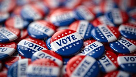 Election Buttons Background Vote Usa 2024 Democratic Election Voter