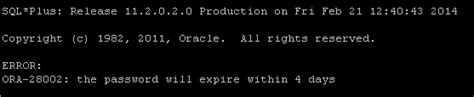 how to turn off oracle password expiration ezylinux