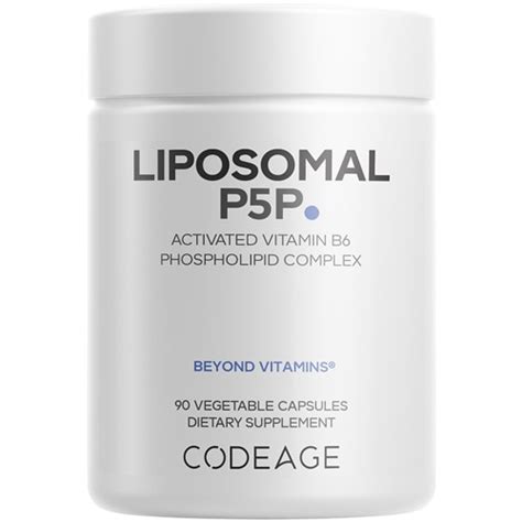 Codeage Liposomal P5p Supplement Active Form Vitamin B6 Pyridoxal 5 Phosphate Non Gmo 90