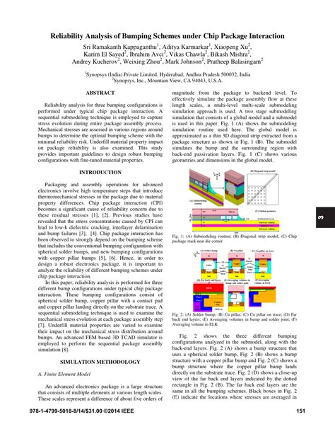 Pdf Reliability Analysis Of Bumping Schemes Under Chip Package