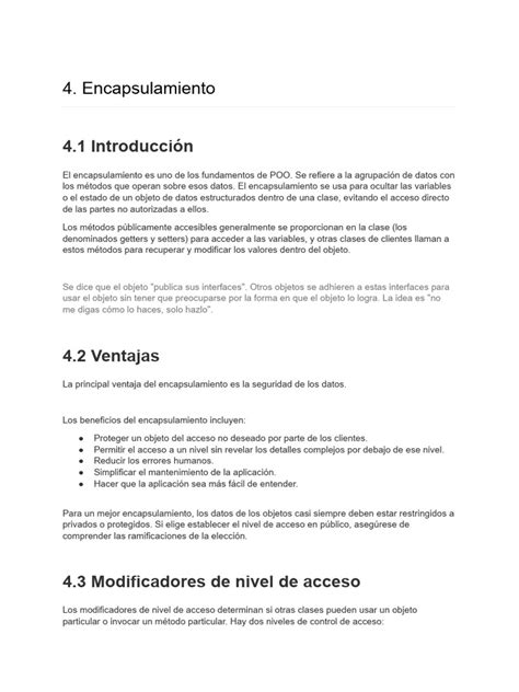 Encapsulamiento Pdf Modularidad Tecnologías De La Información