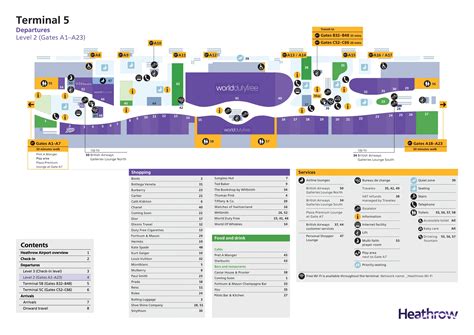 London Heathrow Airport Terminal 5 Map Most Up To Date All Maps