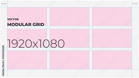 Vector Modular Grid For Full HD Screen With Columns And Rows Stock Vector Adobe Stock