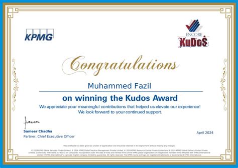 Muhammed Fazil On Linkedin Kudos Kpmg 12 Comments