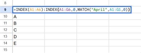 How To Use Index With Match For D Array Result In Google Sheets Sheetaki