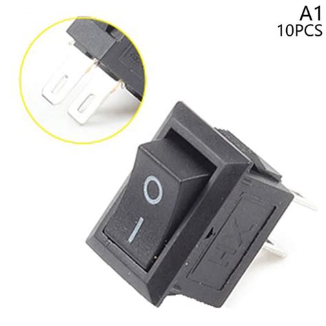 CHENGZI 10PCS Mini Push Button Switch SPST 2 Pin Car Boat Round Dot Light ON OFF Rocker Toggle