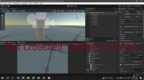 Collider And Mesh Disappears When Player Is Crouching Unity Engine