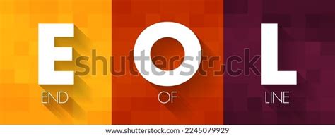 Eol End Line Acronym Technology Concept Stock Vector Royalty Free Shutterstock