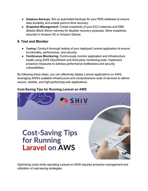 Deploying Laravel On Aws Best Practices For Australian Teams Pdf Cloud Computing Internet