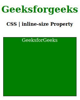 CSS Inline Size Property GeeksforGeeks