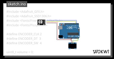 Encoder Oled Wokwi ESP STM Arduino Simulator