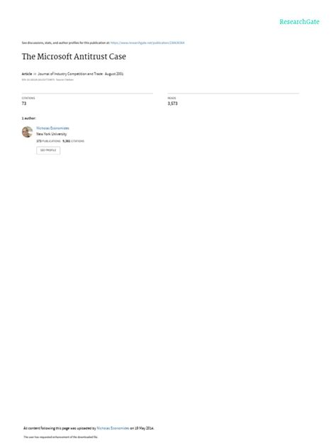 Microsoft Antitrust Final Pdf United States Antitrust Law Monopoly
