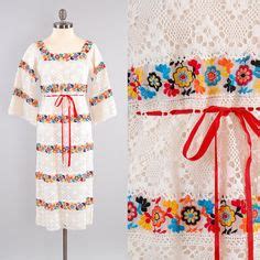 Amazing Mexican Crochet Vintage Dress White Crochet Crochet Lace