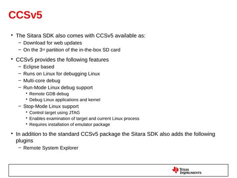 Introduction To The Linux Sdk Ti Training Texas Instruments