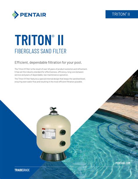 Pentair Ec 140264 Tr60 Triton Ii Fiberglass Sand Filter Efficient