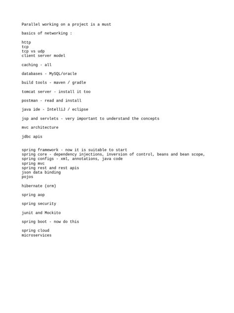 Java Backend Development Topics Pdf