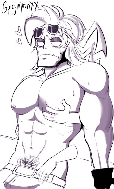 Rule 34 80s Action Hero Pvz Abs Ambiguous Gender Blush Headband Male Muscles Pecs Plants Vs
