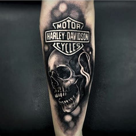Harley Davidson Logo Tattoo Realistic Portrait Tattoos