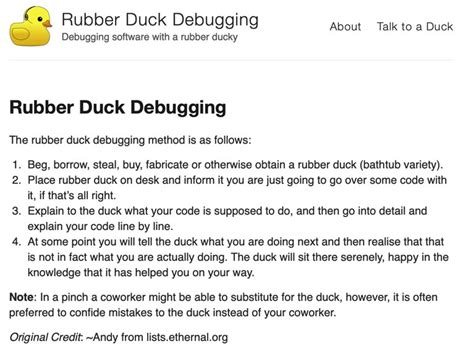 Rubber Duck Debugging The Power Of Talking To Inanimate Objects