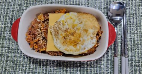 찬밥해결용 김치 볶음밥