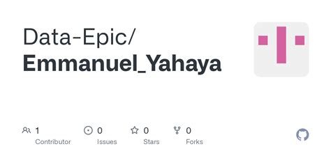 Github Data Epic Emmanuel Yahaya
