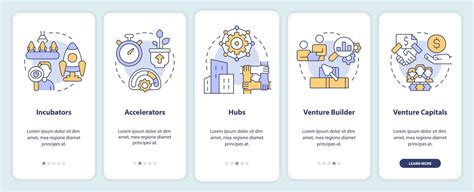 Startup Support Types Onboarding Mobile App Screen Accelerators Hubs Walkthrough 5 Steps