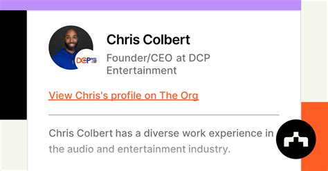 Chris Colbert Founderceo At Dcp Entertainment The Org