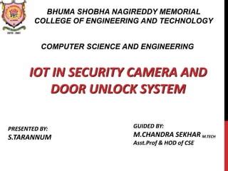 IOT In Security Camera And Door Unlock System PPT