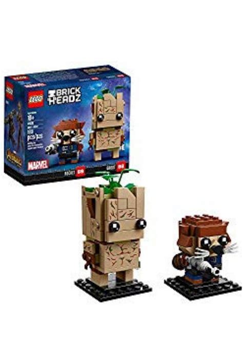 LEGO BrickHeadz Groot Rocket Building Kit Multicolor Lego Lego Marvel Cool Lego Creations