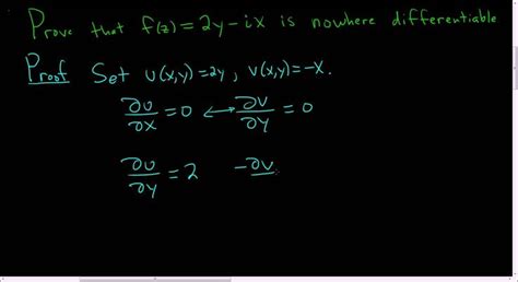 Cauchy Riemann Equations Proving A Function Is Nowhere Differentiable