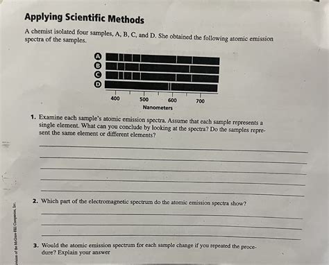 Solved Applying Scientific Methods A Chemist Isolated Four