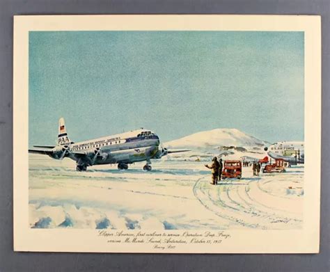 Pan Am Vintage First Class Airline Menu Boeing Stratocruiser Clipper