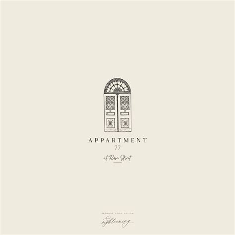 Vintage Door Logo Design For Florist Or Realtor