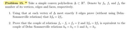 Solved Problem 15 Take A Simple Convex Polyhedron Ac R³