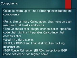 Calico Architecture PPT Cloud Computing Internet