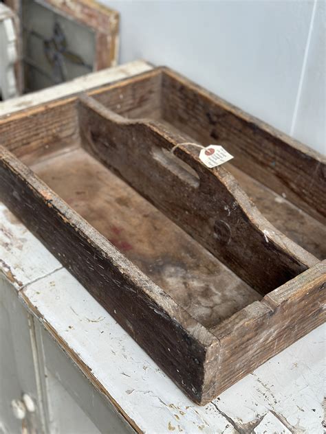 23a 013 올드 빈티지 우든 스토리지