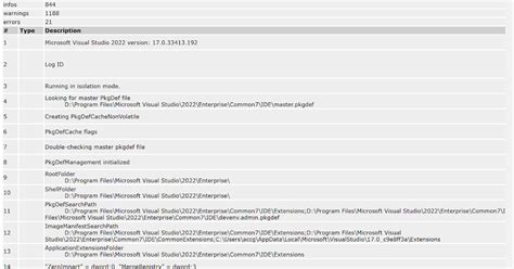 Debugging Visual Studio Issues