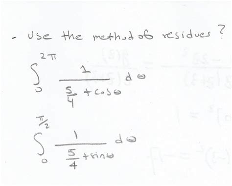Solved Use The Method Of Residues Integral To Pi Chegg