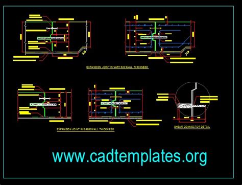 Wall Expansion Joints Details Autocad Free Dwg Drawing Cad Templates