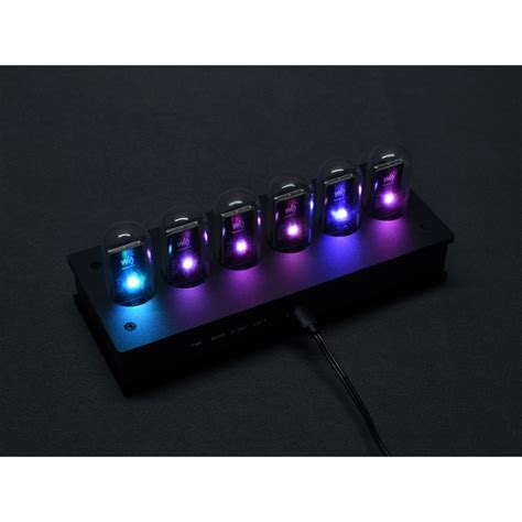 programmable rgb pseudo nixie tube clock retro desktop digital clock