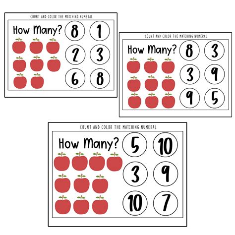 Number Activities Count And Color Etsy