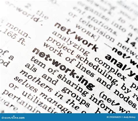 Closeup Of The Word Networking In The Dictionary Stock Image Image Of