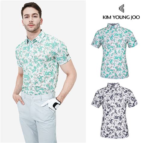 핫딜 김영주 남성 골프웨어 여름 프렌치 나염 냉감 쿨링 기능성 반팔 카라 티셔츠 스포츠 상의 딜팡 골프용품 전문쇼핑몰