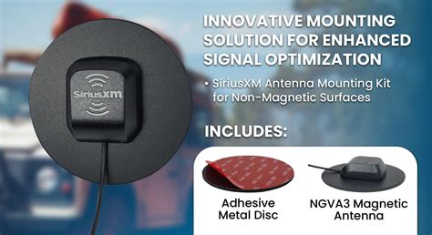 siriusxm antenna solution for non metallic roofs and other surfaces