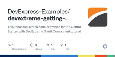 Github Devexpress Examplesdevextreme Getting Started With Gantt This Repository Stores Code